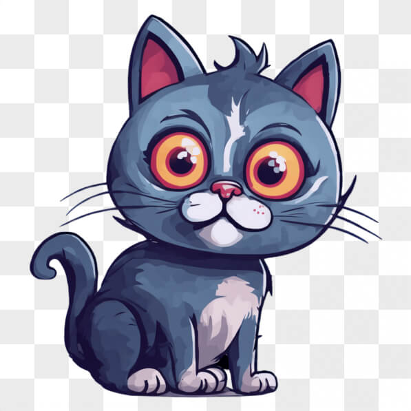 Télécharger Chaton Dessin Animé aux Grands Yeux Regardant Vers le Haut à la Caméra Dessins ...