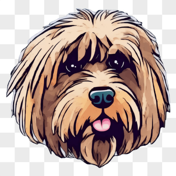 Download Vriendelijke en Speelse Hond met Artistieke Stijl Cartoons ...