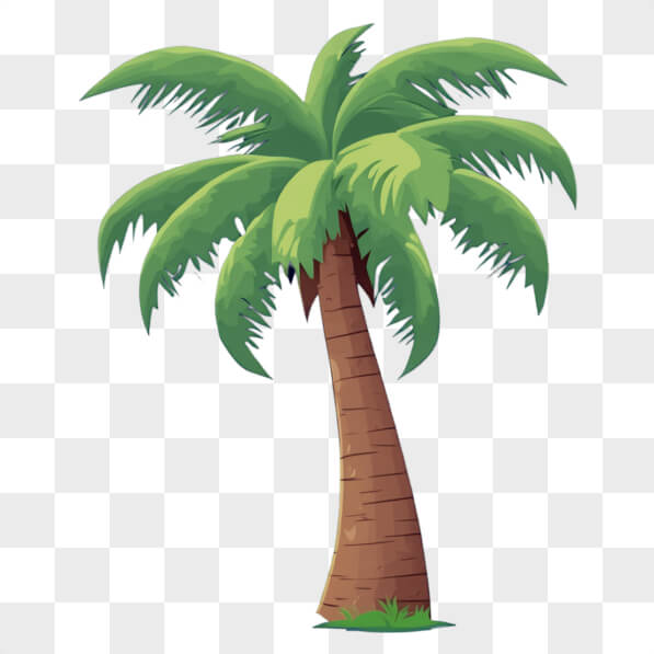 Download Vibrant Cartoon Palm Tree on Black Background Cartoons Online ...