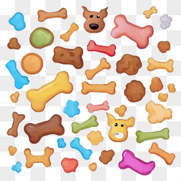 Download Colorful Dog Bones and Bone-Shaped Candies Cartoons Online ...
