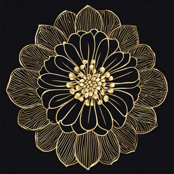 Download Gold-colored Flower Design as Ornament or Decoration ...