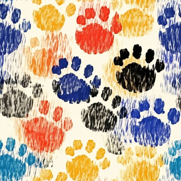 Download Colorful Paw Print Pattern on White Background Patterns Online ...