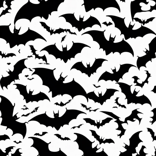 Download Seamless Black and White Bat Silhouette Pattern Backgrounds Online - Creative Fabrica