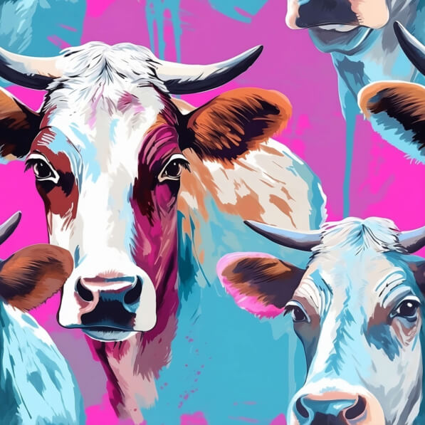 Download Seamless Cow Pattern in Blue, Pink, and Purple Patterns Online ...