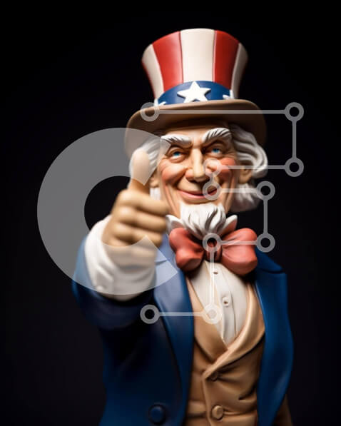 Estatua del Tío Sam dando pulgar arriba para el 4 de julio fotos de ...