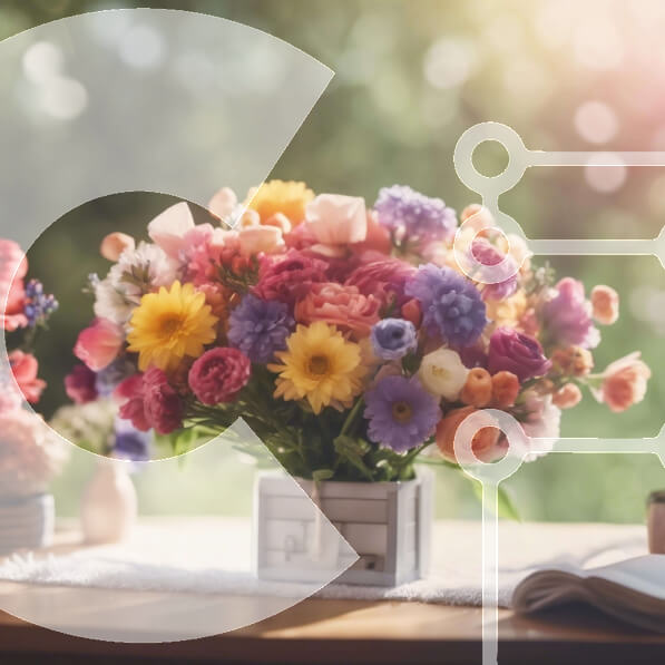 Colorful Flower Vase and Open Book - Relaxation and Study stock photo ...