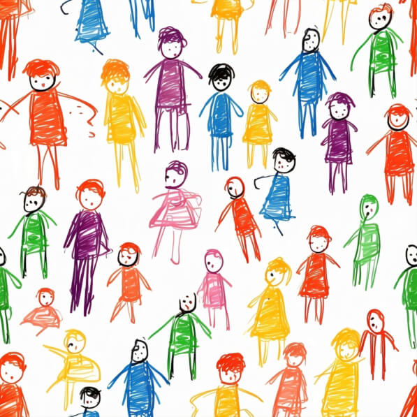 Download Colorful Hand-Drawn Children's Art Pattern Patterns Online ...