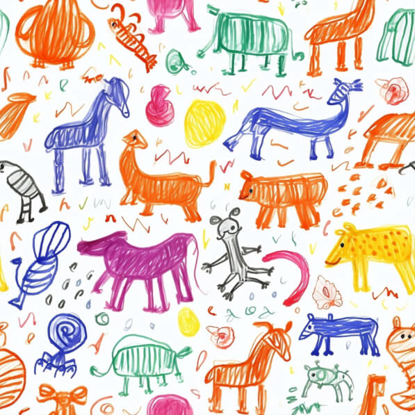 Download Colorful Hand-Drawn Animal Pattern Patterns Online - Creative ...