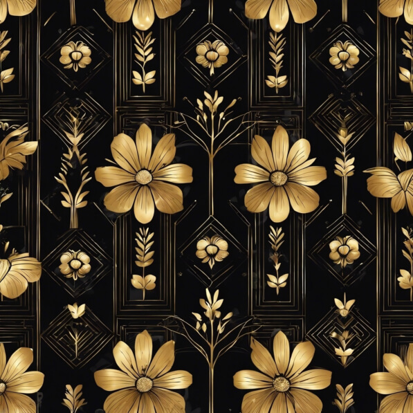 Download Elegant Black and Gold Floral Design Background Backgrounds ...