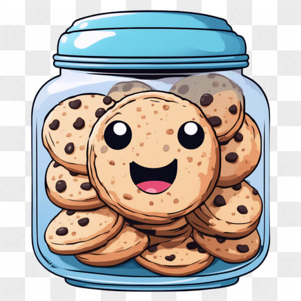Download Happiness in a Jar: Smiling Chocolate Chip Cookies Cartoons ...