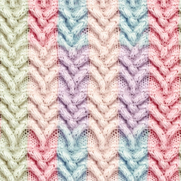 Download Knitted Sweater in Pastel Colors with Textured Pattern ...
