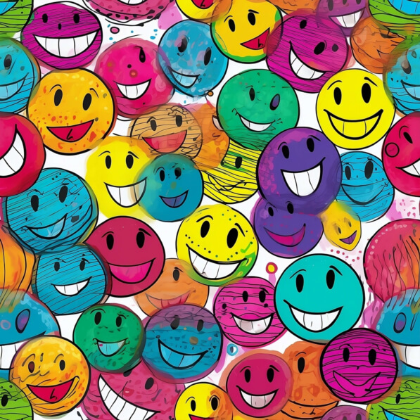 Download Colorful Smiley Face Seamless Pattern Patterns Online ...