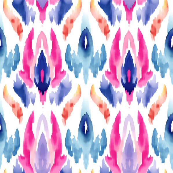 Download Colorful Ikat Pattern with Flowers Patterns Online - Creative ...