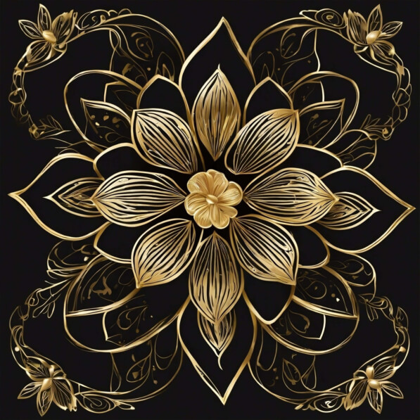Download Gold Floral Background Backgrounds Online - Creative Fabrica
