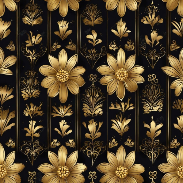 Download Elegant Black and Gold Floral Ornament Background Backgrounds ...
