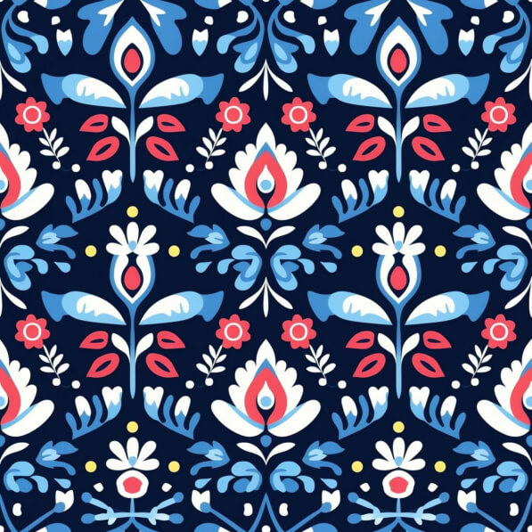 Download Traditional Folkloric Floral Pattern from Eastern Europe ...