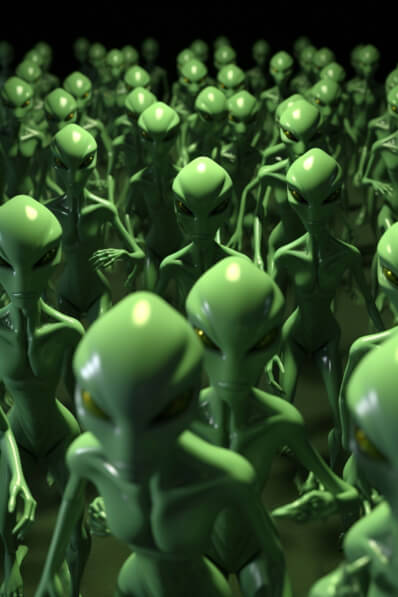 Download Group of Green Aliens in Dark Environment Backgrounds Online ...