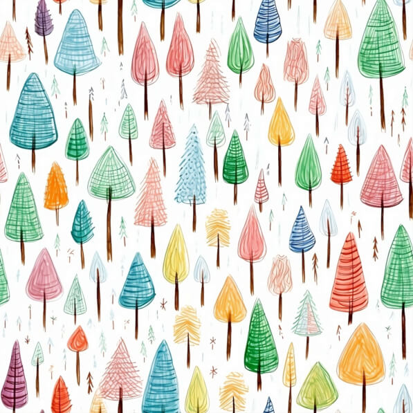 Download Colorful Tree Seamless Pattern Patterns Online - Creative Fabrica