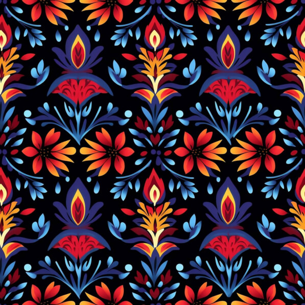 Download Colorful Floral Pattern in Traditional Ukrainian Folk Art ...