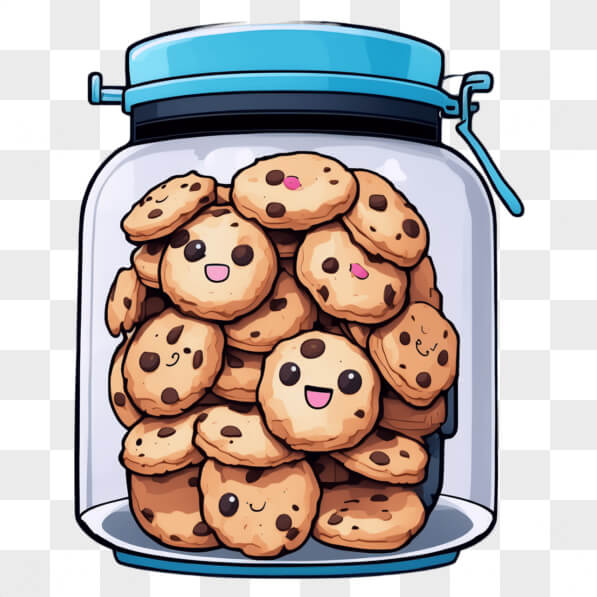 Download Jar of Cookies in Various Shapes and Sizes Cartoons Online ...