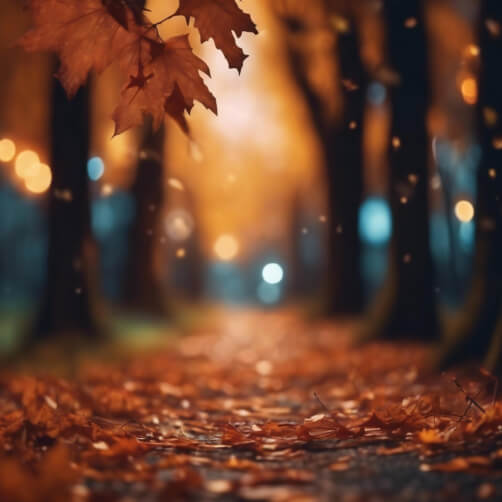 Download Colorful Autumn Background with Pumpkins and Fall Leaves ...