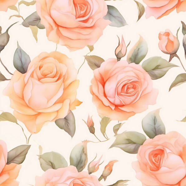Download Peach Rose Floral Pattern on Beige Background Patterns Online ...