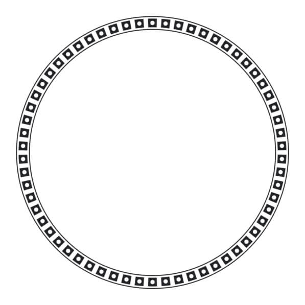 Download Black and White Circular Frame with Squares Frames Online ...