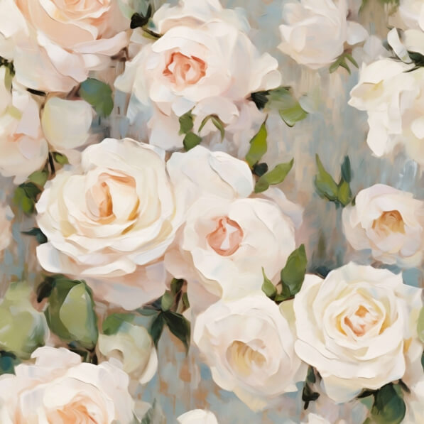 Download Seamless White Rose Pattern with Green Leaves and Flowers ...