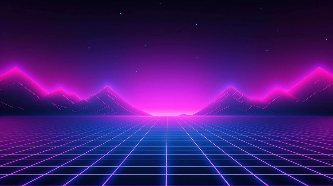 Download Neon Pink and Purple 80s Background with Glowing Lights ...