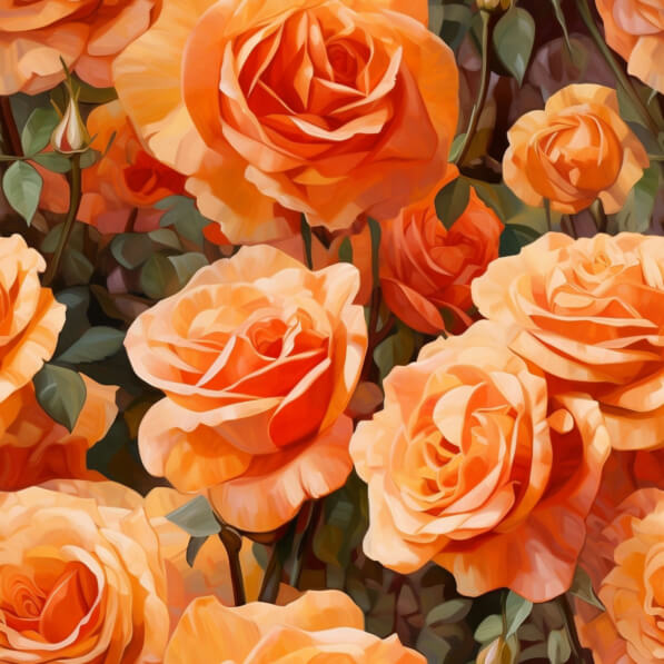 Download Seamless Painting of Orange Roses - Abstract Floral ...