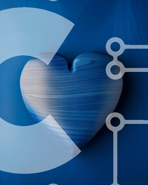 Blue Heart Shape Object on Abstract Blue Background stock photo ...