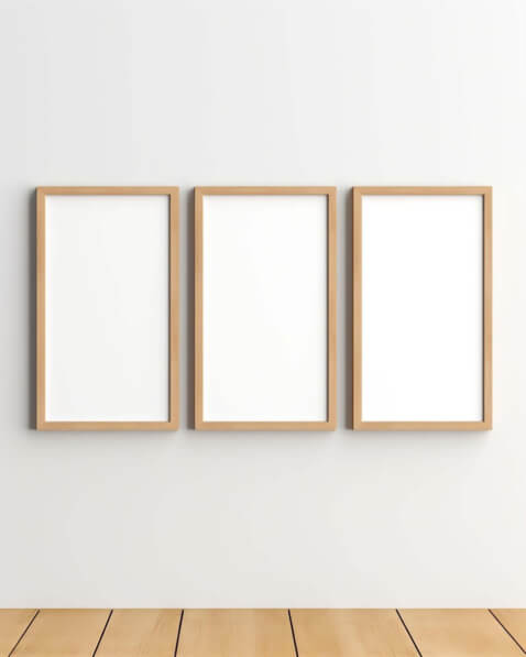 Download Empty Picture Frames on Wall in Empty Room Mockups Online ...