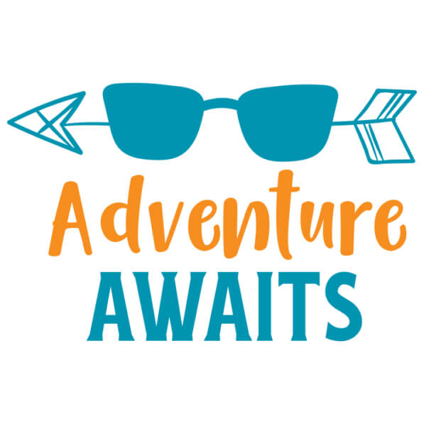 Download Adventure Awaits Sunglasses and Arrow Logo Quotes Online ...