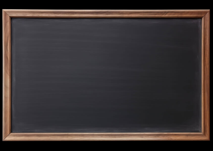Download Black Chalkboard with Wooden Frame on Black Background ...