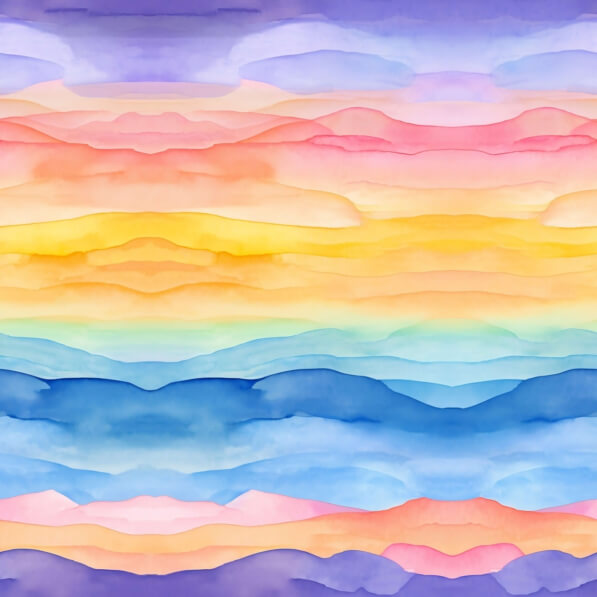 Download Colorful Abstract Watercolor Painting of Mountains and Waves ...