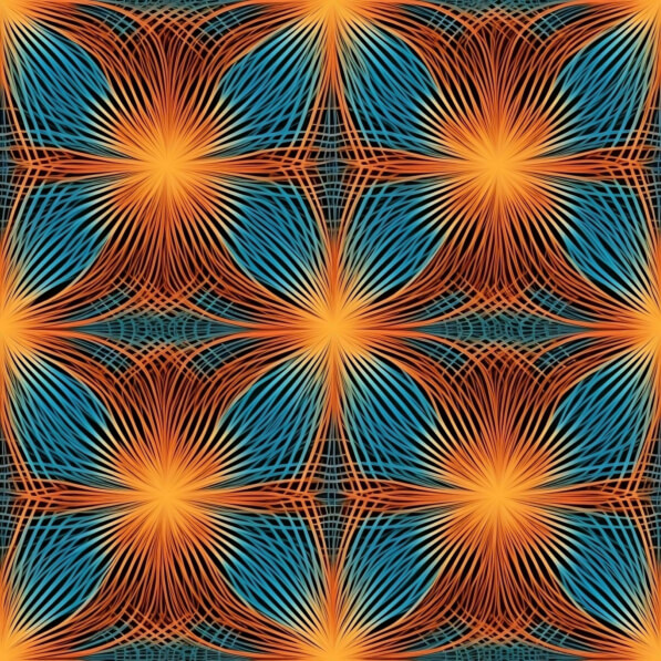 Download Orange and Blue Geometric Pattern with Swirls Background ...