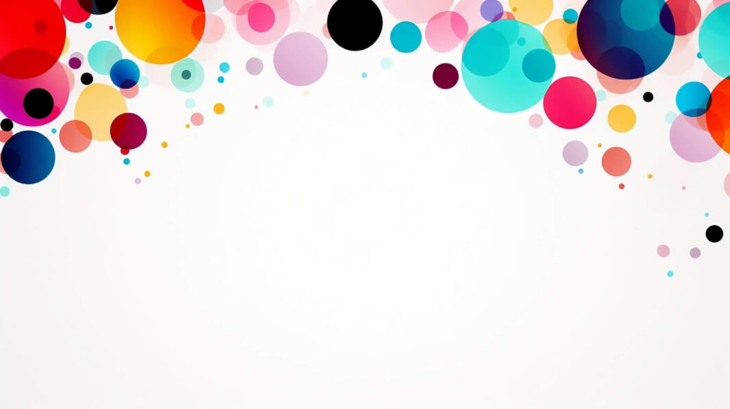 Download Colorful Circles Floating on White Background Backgrounds ...
