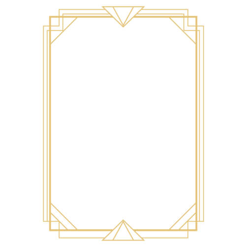 Descarga Marco Art Deco con Líneas Doradas en Vector de Fondo Blanco ...