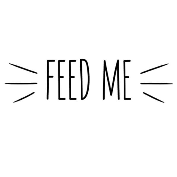 Download Black and White Feed Me Sign with Rays Quotes Online ...