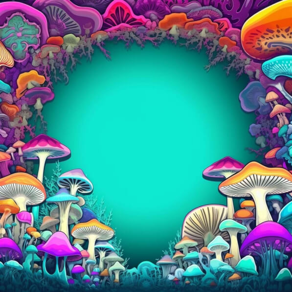 Download Colorful Background with Mushrooms Backgrounds Online ...