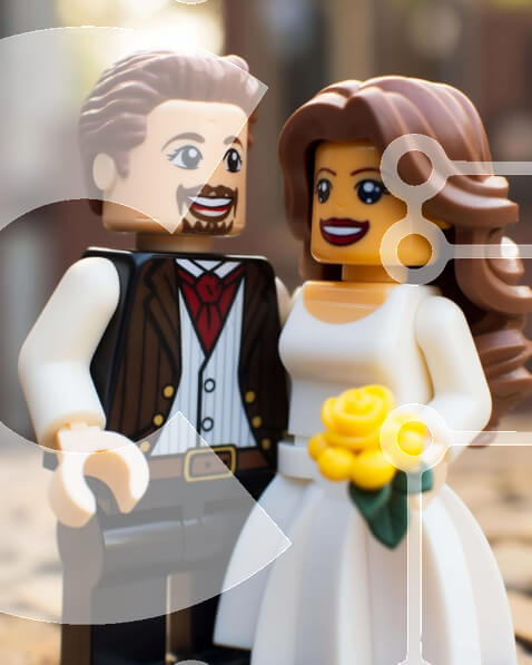 Lego Wedding Couple Celebrating Engagement or Marriage stock photo ...