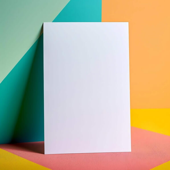 Scarica Sfondo Colorato con Foglio di Carta Bianco Mockups Online ...