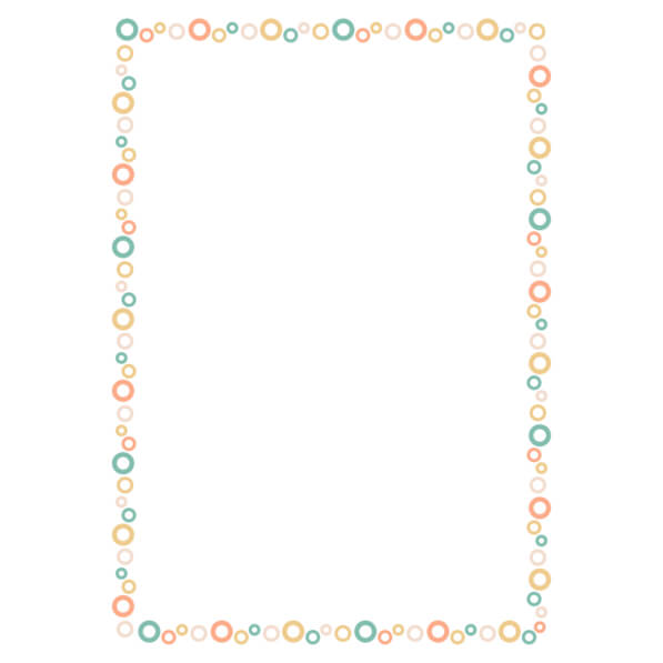 Download Colorful Circle Border Frame for Paper and Scrapbooking ...