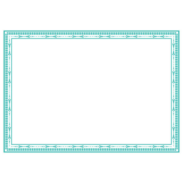 Download Turquoise and White Ornate Certificate Frame Frames Online ...