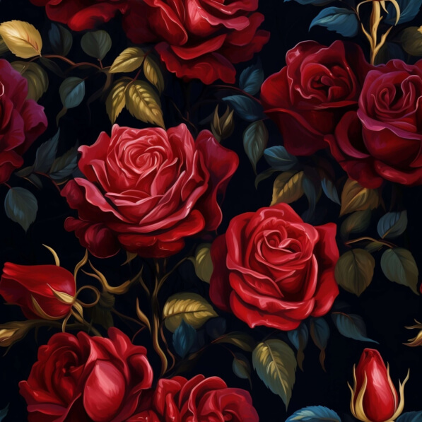 Download Seamless Red Rose Pattern for Wallpaper and Decor Patterns ...