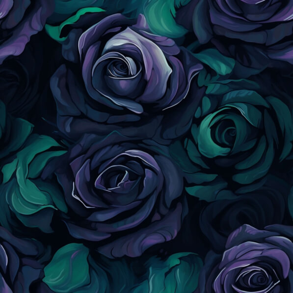 Download Seamless Purple and Green Rose Pattern for Decorative Use ...