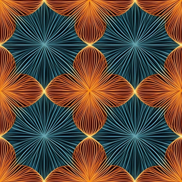Download Orange and Blue Geometric Floral Pattern Patterns Online ...