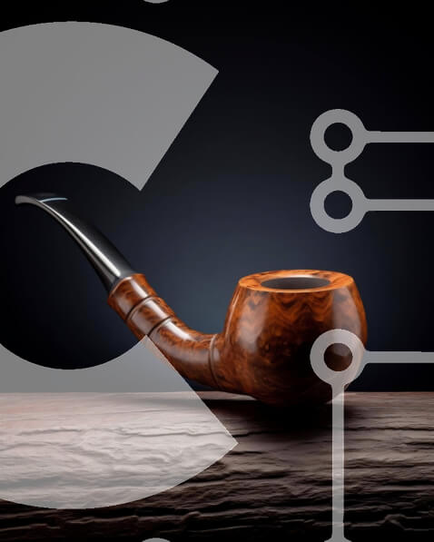 Vintage Pipe on Display stock photo | Creative Fabrica