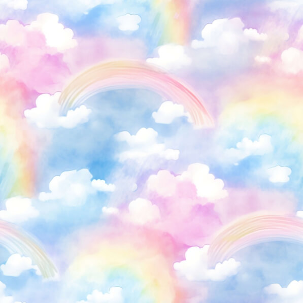 Download Colorful Clouds and Rainbows Seamless Pattern Patterns Online ...