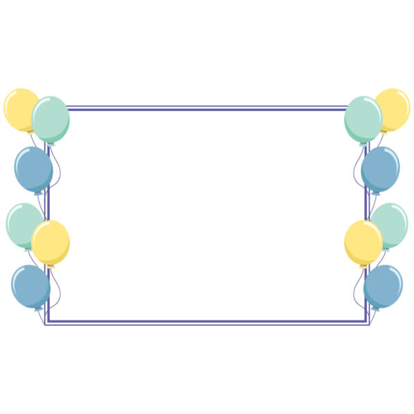 Download Colorful Balloon Frame for Celebrations and Events Frames ...
